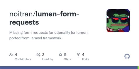 GitHub Noitran Lumen Form Requests Missing Form Requests