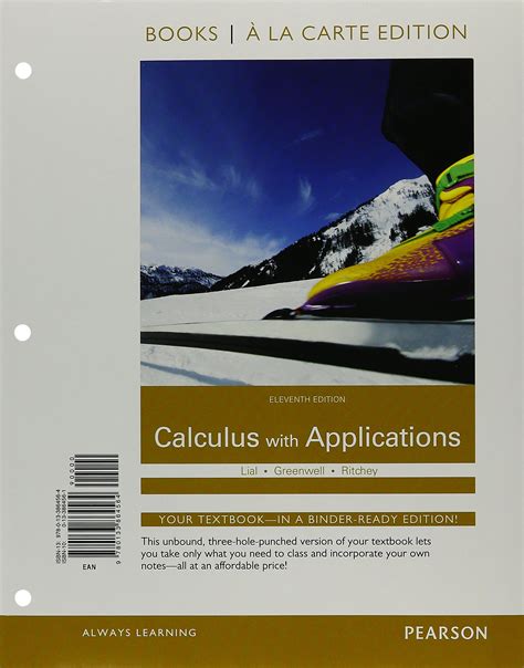 Calculus With Applications Books A La Carte Plus Mylab Math Package Lial Margaret Greenwell