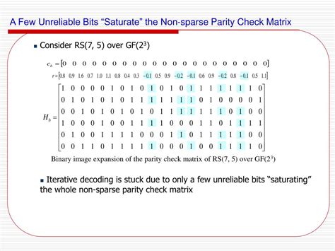 ppt soft decision decoding of rs codes using adaptive parity check matrices powerpoint