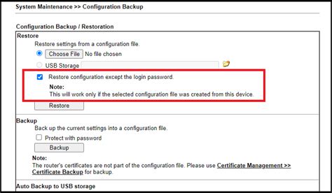 Router Password Recovery Using Configuration Restore Draytek Faq