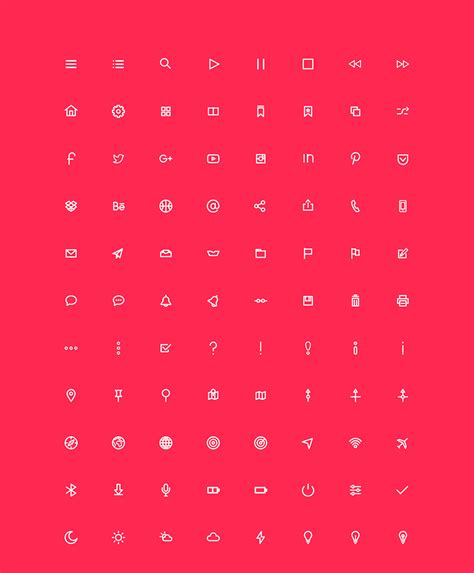 Freebie 30 Minimalist Icon Sets For Web Design Vol I