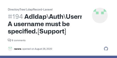 Adldapauthusernamerequiredexception A Username Must Be Specified