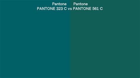 Pantone 323 C Vs Pantone 561 C Side By Side Comparison