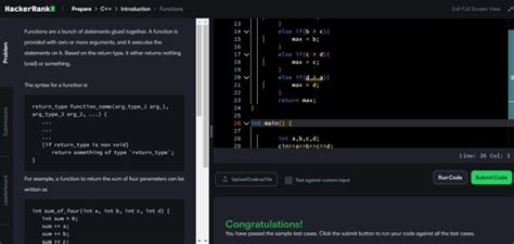 Hackerrank C Functions Coding Problemsolving 100daysofcode