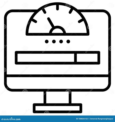 Network Bandwidth Telecommuting Or Remote Work Icon Stock Vector