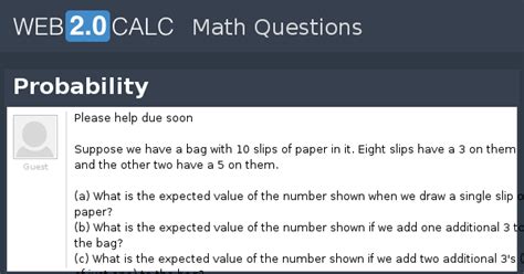 View Question Probability