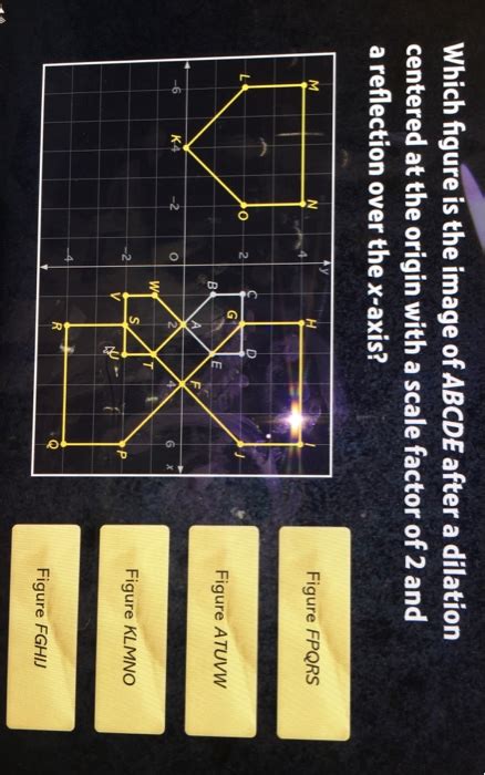 solved which figure is the image of abcde after a dilation