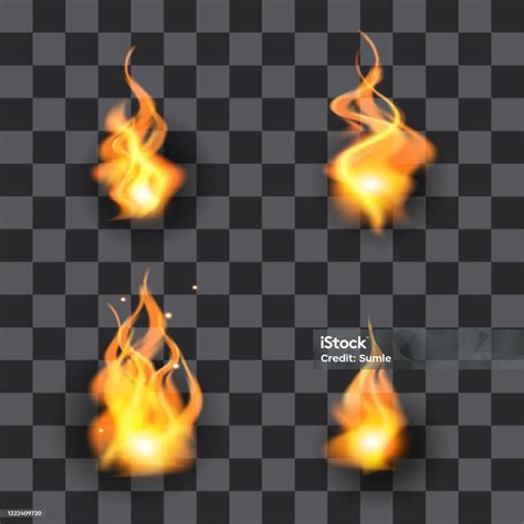 Elemen Desain Vektor Api Set Ilustrasi Api Ilustrasi Stok Unduh