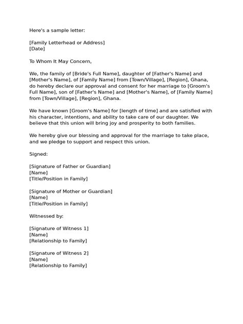 Marriage Letter Pdf