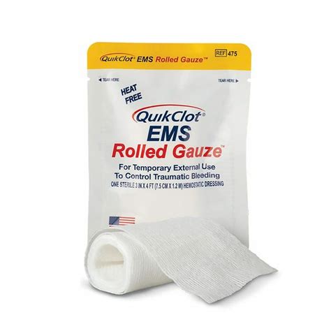 Quikclot Ems Hemostatic Rolled Gauze 3 X 4