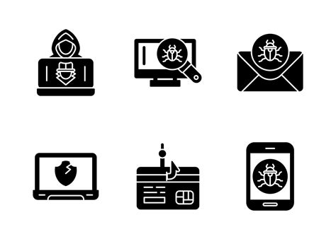 Cyber Attack Vector Icon Set 17358105 Vector Art At Vecteezy