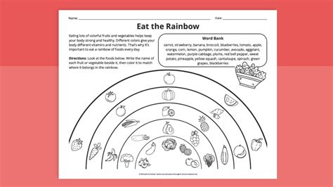 Vitamin Worksheet Bundle Free Printables Faberk