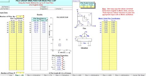 Pile Group Analysis Spreadsheet Engineering Society