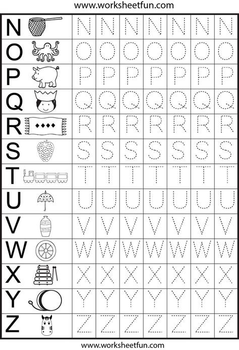 Alphabet Tracing Worksheets For 5 Year Olds Dot To Dot Name Tracing