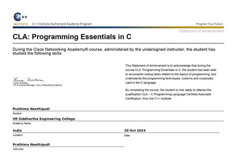 Prathima Neethipudi On Linkedin Cprogramming Codingskills
