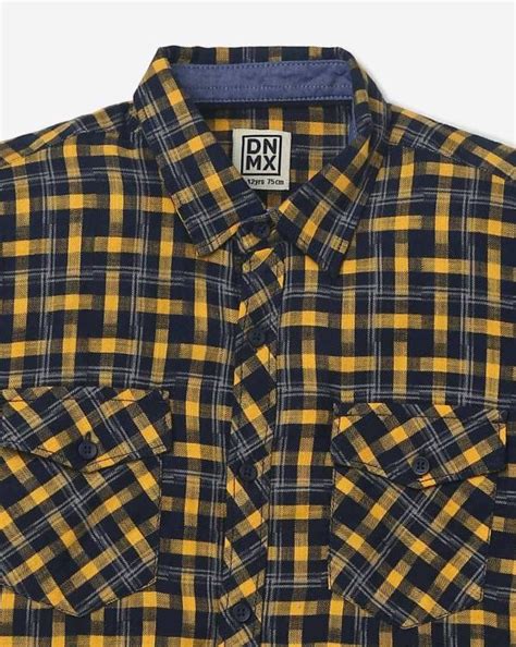 Checked Shirt With Flap Pockets Jiomart