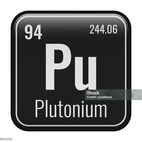 Plutonium Symbol Chemical Element Of The Periodic Table Vector