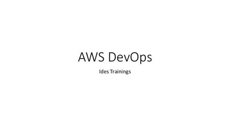 Aws Devops Training Ppt