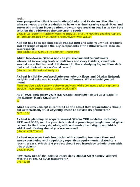 Ibm Security Qradar Xdr Fundamentals Level 1 Sales Quiz Pdf Cloud Computing Computer Science