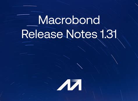 Technical Information Macrobond Help