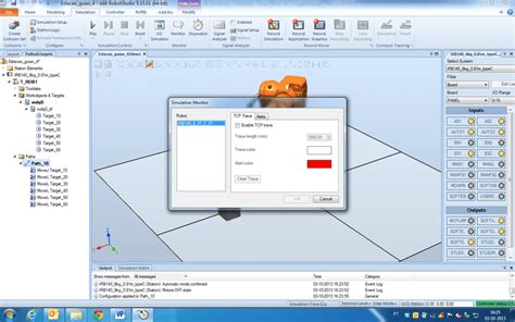 Aspect Of Abb Robotstudio With The Window I O Monitor Open Download