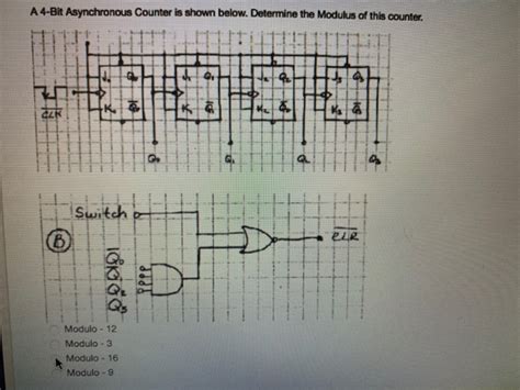 Solved A 4 Bit Asynchronous Counter Is Shown Below