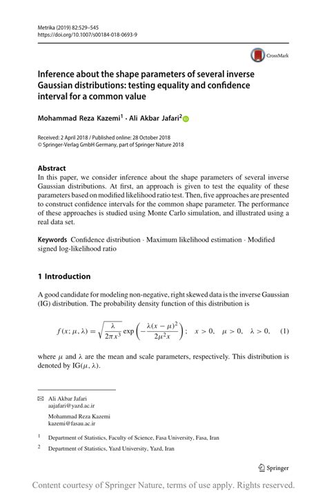 Inference About The Shape Parameters Of Several Inverse Gaussian