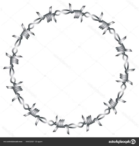 Barbed Wire Circle Vector At Collection Of Barbed