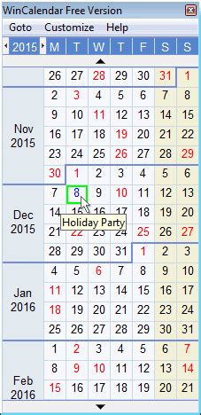 Free Windows Desktop Pop Up Calendar With Holidays Free Windows Desktop Pop Up Calendar With Holidays