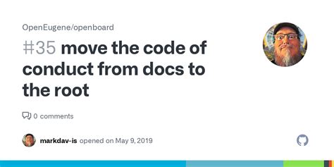 Move The Code Of Conduct From Docs To The Root · Issue 35 · Openeugene