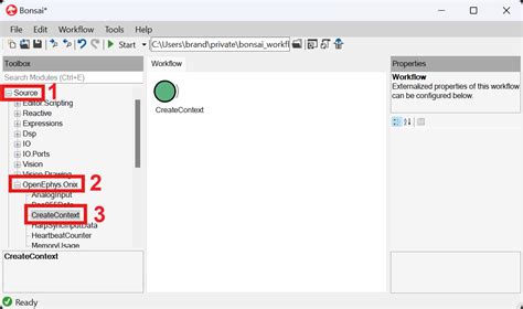 the workflow editor