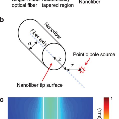 Nanofiber Tip Based Coupling Of Photons From A Single Quantum Emitter