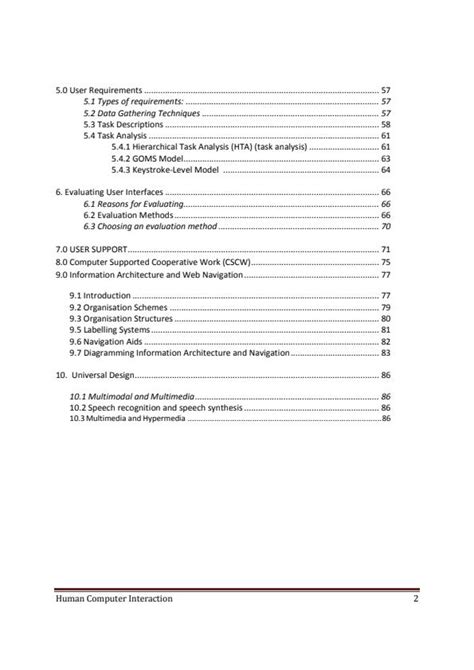 Human Computer Interaction Notes 804