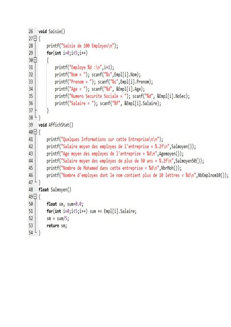 Solution Langage C Et Algorithmique Exercices Sur Les Fonctions