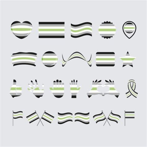 Intersex Pride Flag And Symbols Many Icon Set Vector Image