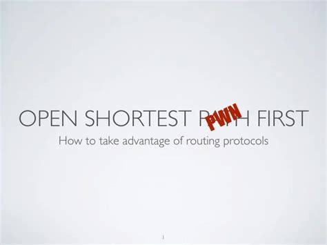 Ppt Open Shortest Path First How To Take Advantage Of Routing Protocols Powerpoint