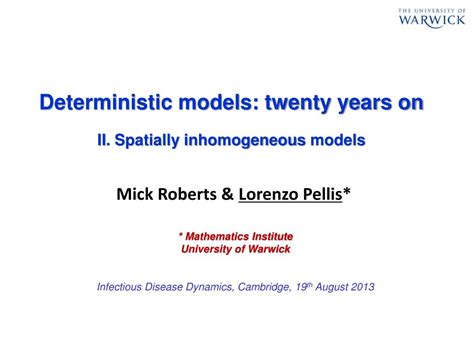 Ppt Deterministic Models Twenty Years On Powerpoint Presentation