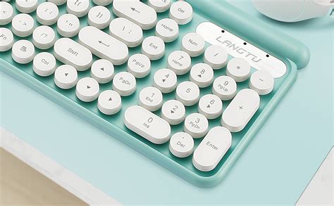 Answk Typewriter Keyboard Usb Wired Quiet Floating Round Keys Spill Resistant