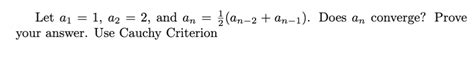 solved prove using cauchy criterion