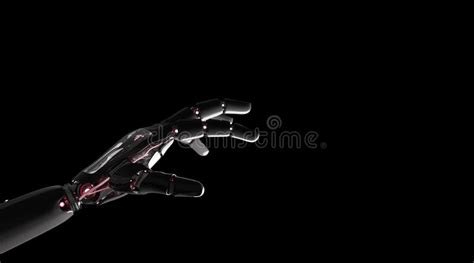 Red Robot Hand Pointing Finger 3d Rendering Stock Illustration Illustration Of Future Hacking