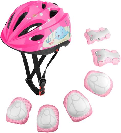 کلاه ایمنی Moko برای کودکان 3 10 سال، کلاه ایمنی دوچرخه قابل تنظیم کودک نوپا مجموعه دنده محافظ