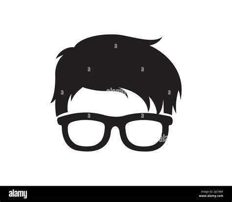 Simple Geek Programmer Hacker And Freelance Wearing Glasses Symbol Stock Vector Image And Art