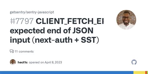 Clientfetcherror Expected End Of Json Input Next Auth Sst · Issue