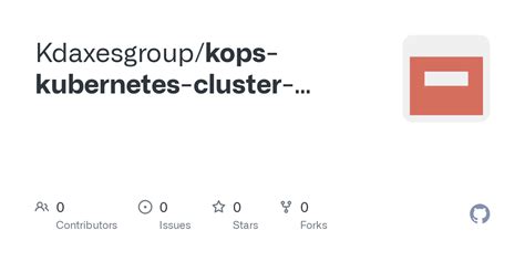 Github Kdaxesgroupkops Kubernetes Cluster Setup Aws