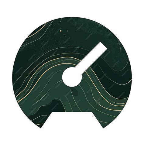 Premium Photo Photo Icons Tachometer Fast Icon Green Marble Gold Texture
