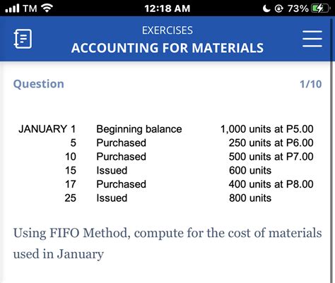 Using Fifo Method Compute For The Cost Of Materials Used In January Give