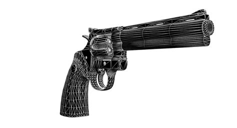Revolver Colt Python Model TurboSquid 1392452
