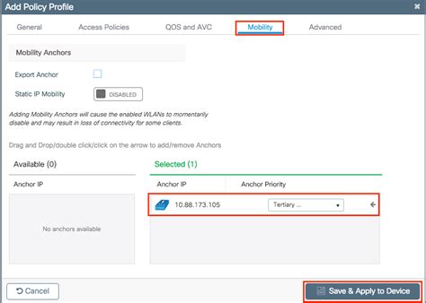 Configure Wlan Anchor Mobility Feature On Catalyst 9800 Cisco