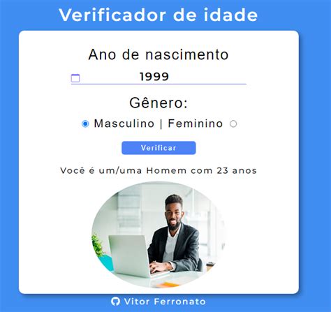 Github Vitorferronato Verificador Idade