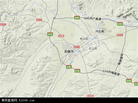 赤峰市地图 赤峰市卫星地图 赤峰市高清航拍地图 便民查询网地图
